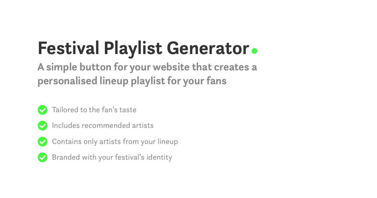 Festival Playlist Generator